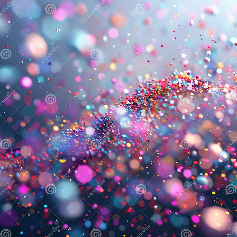 Flying Particles and Sprinkles Background, Exploding Confetti, Shiny ...