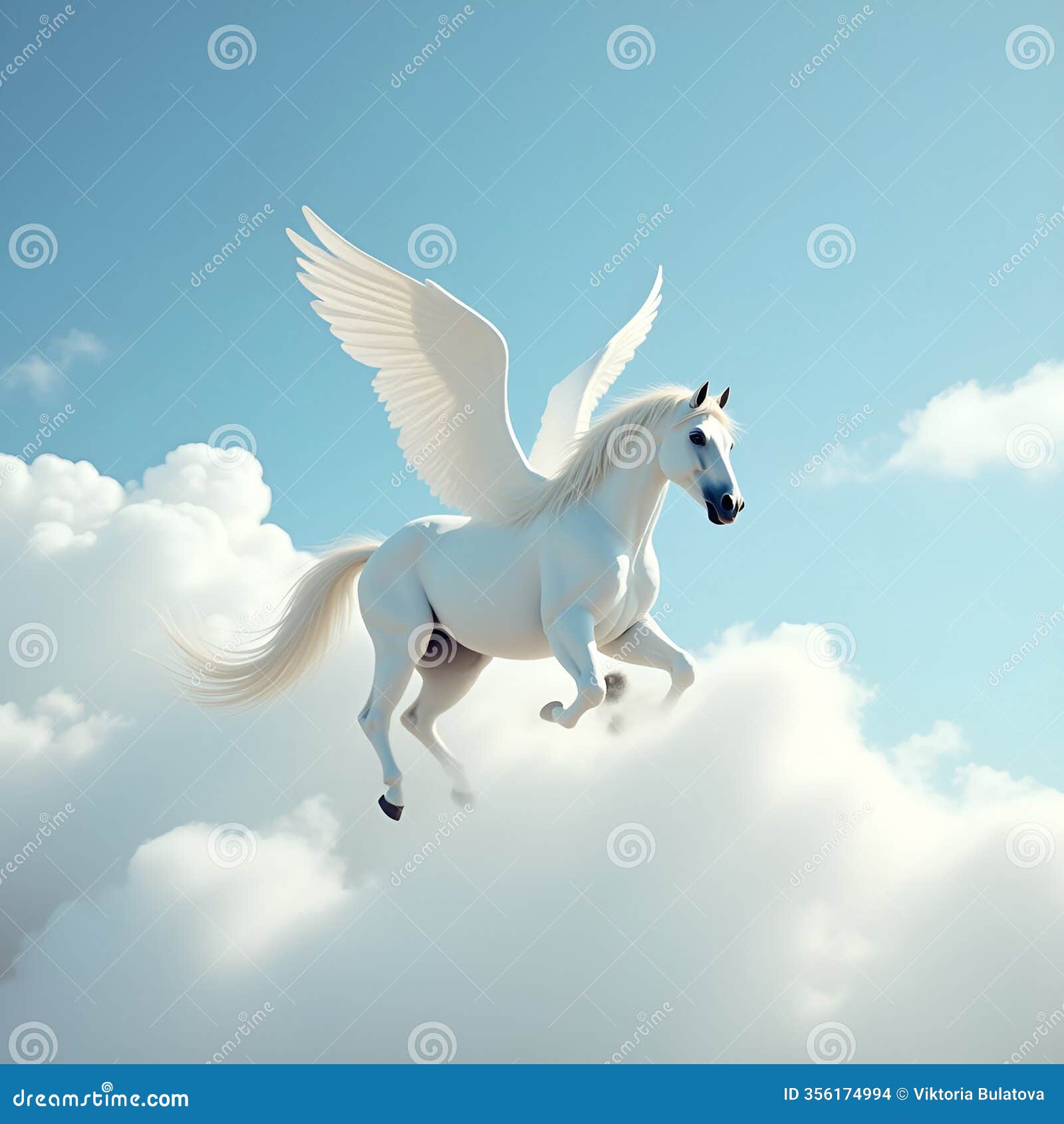 Flying Pegasus Silhouette ~ Cartoon Vector | CartoonDealer.com #110188625