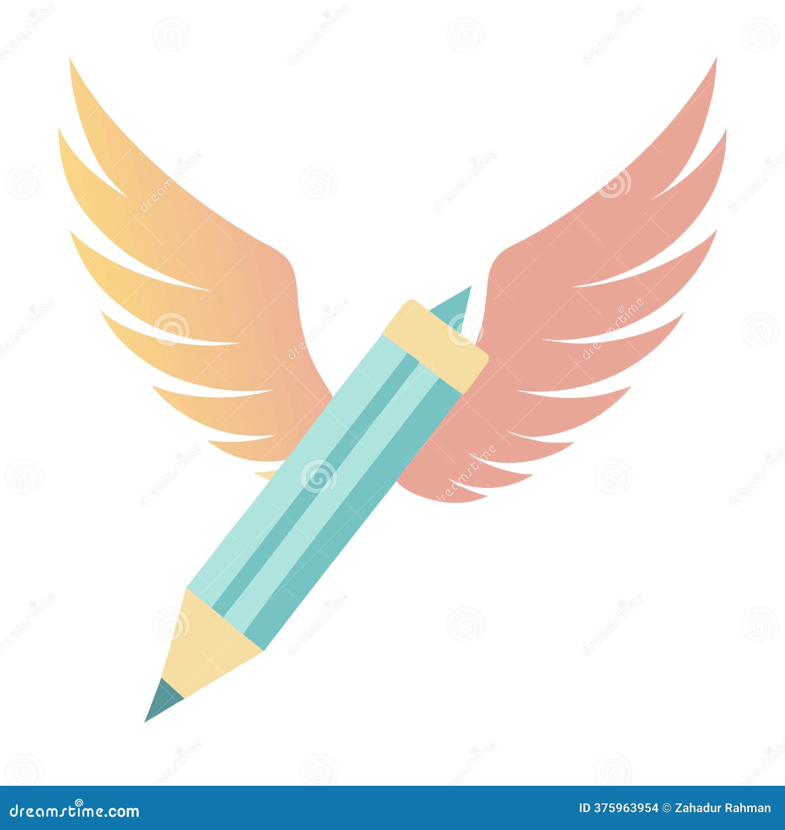 Flying Pencil Cartoon Vector | CartoonDealer.com #48851955