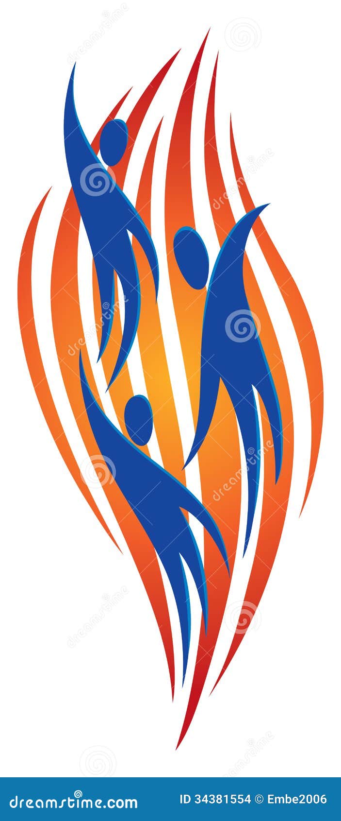 Flying People Logo stock vector. Illustration of human - 34381554