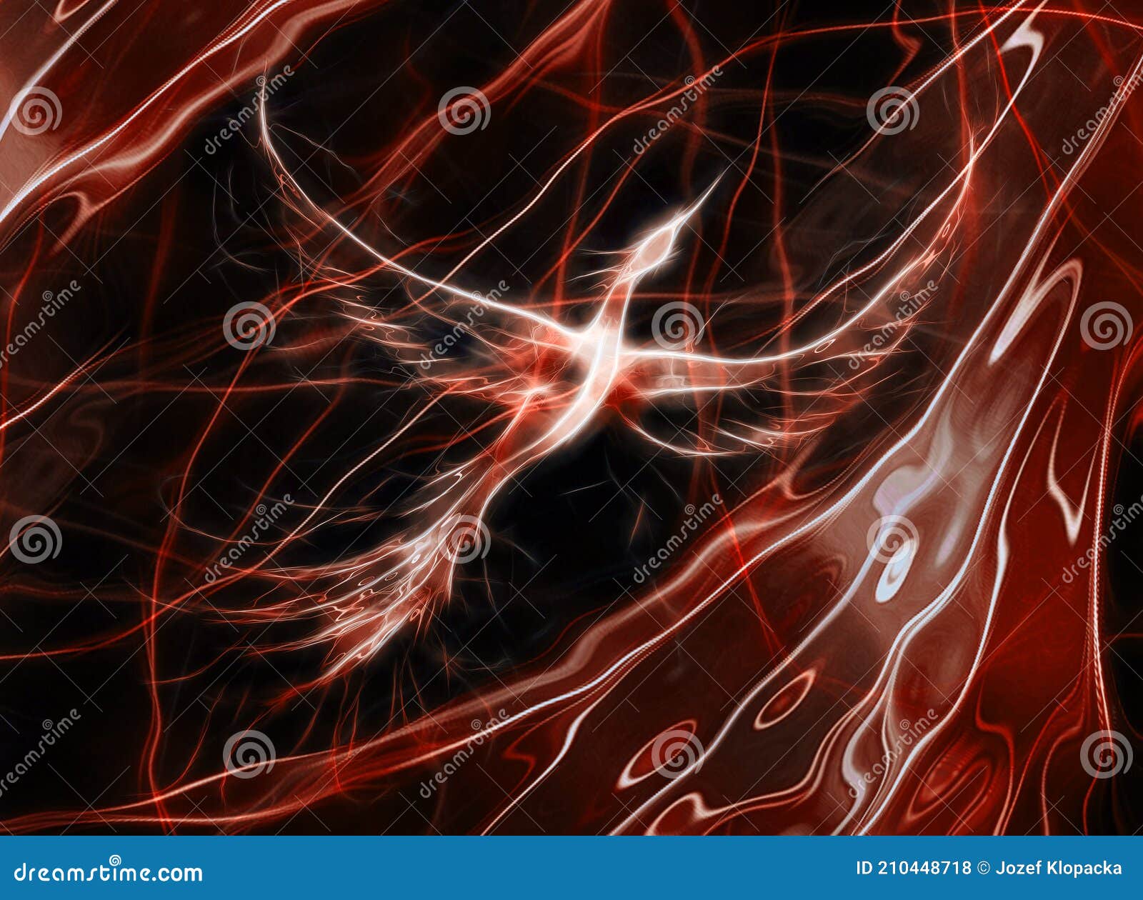 Flying Phoenix Bird As Symbol of Rebirth and New Beginning. Stock ...