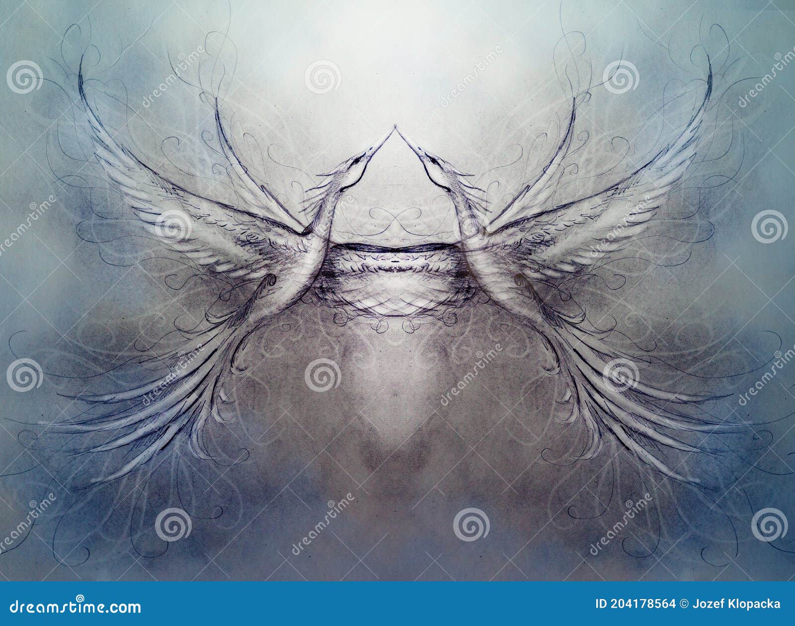 Flying Phoenix Bird As Symbol of Rebirth and New Beginning and Ancient ...