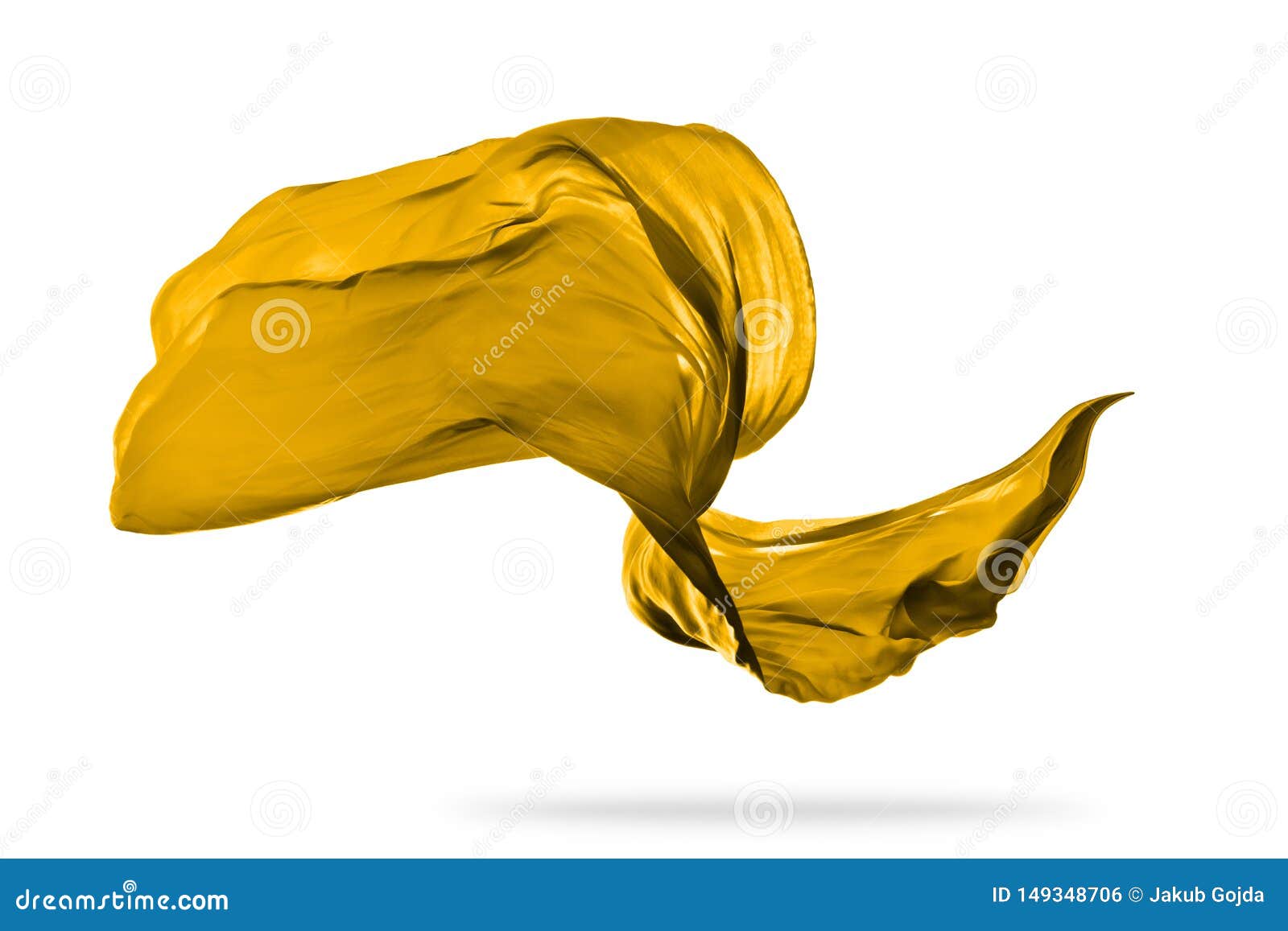 Flying Piece of Coloured Cloth on White Background Stock Photo - Image ...