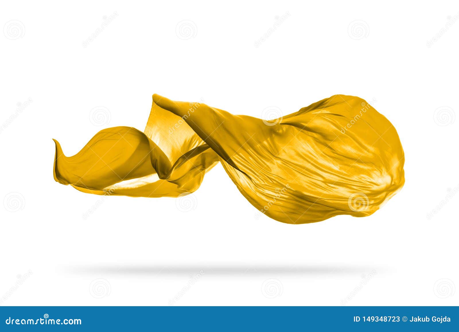 Flying Piece of Coloured Cloth on White Background Stock Image - Image ...