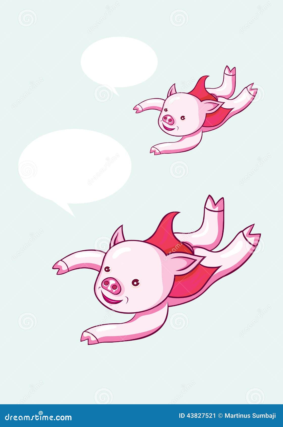 Flying pig cartoon stock vector. Illustration of graphic - 43827521