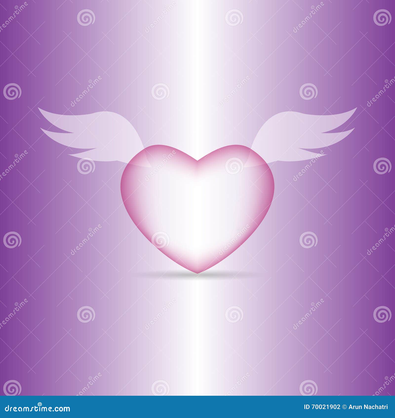 Flying pink heart stock vector. Illustration of romantic - 70021902