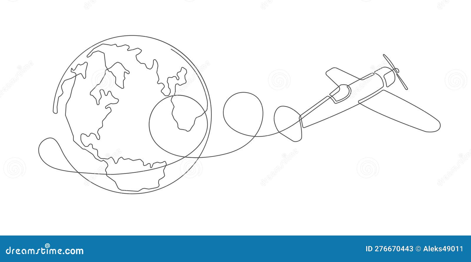 Flying Plane.Airplane .Planet Earth.Vector Illustration Stock Vector ...