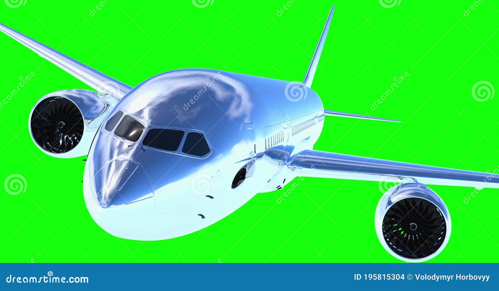 Flying a Plane on a Green Screen. 3D Render Stock Footage - Video of ...