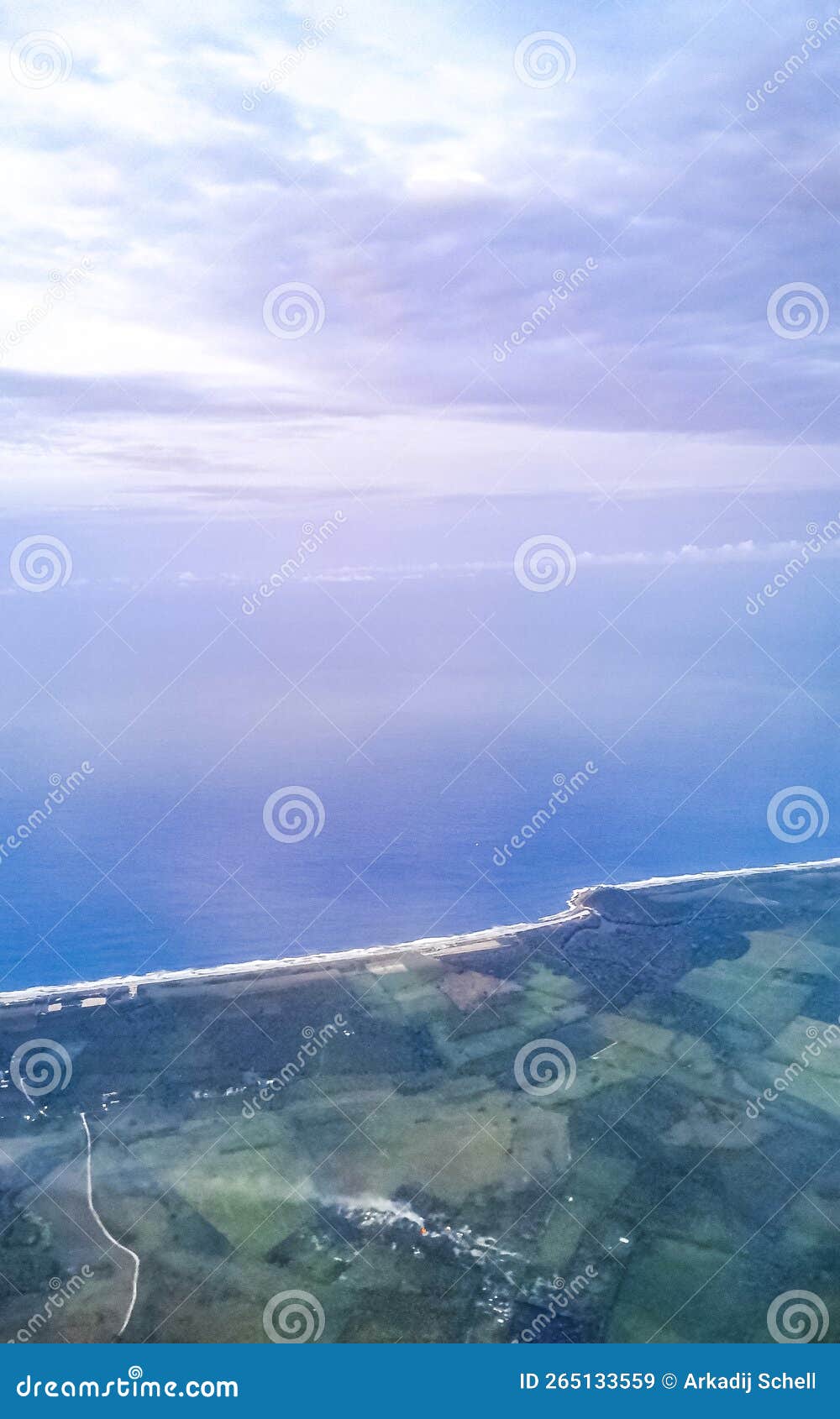 Flying in Plane Over Coast of Oaxaca Mexico Stock Image - Image of open ...