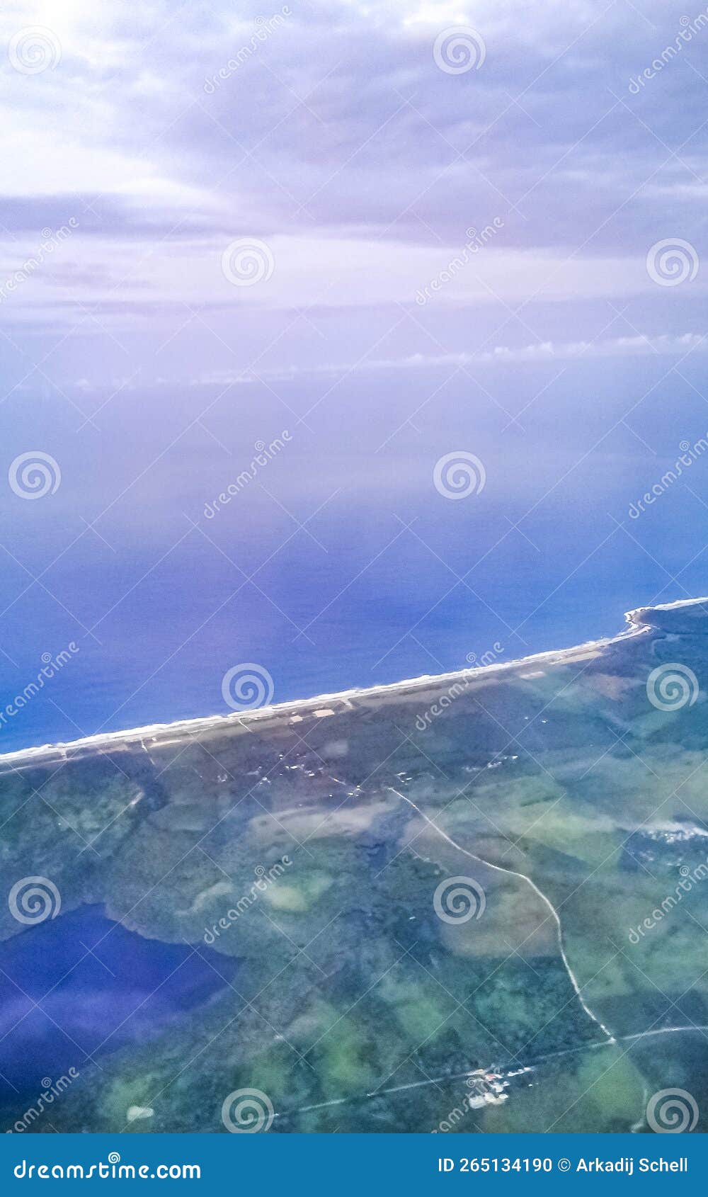 Flying in Plane Over Coast of Oaxaca Mexico Stock Photo - Image of ...