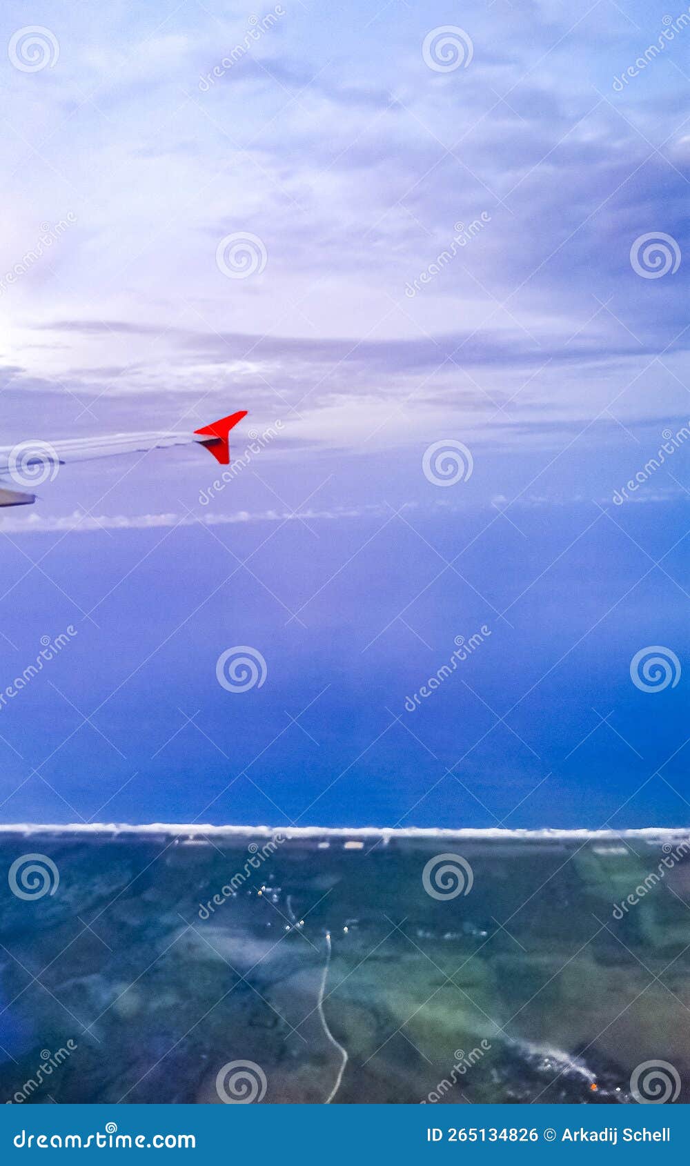 Flying in Plane Over Coast of Oaxaca Mexico Stock Photo - Image of ...