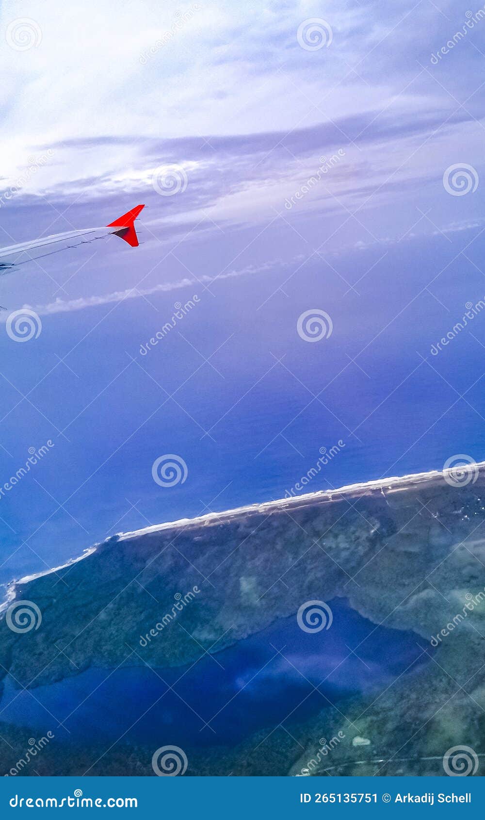 Flying in Plane Over Coast of Oaxaca Mexico Stock Image - Image of ...