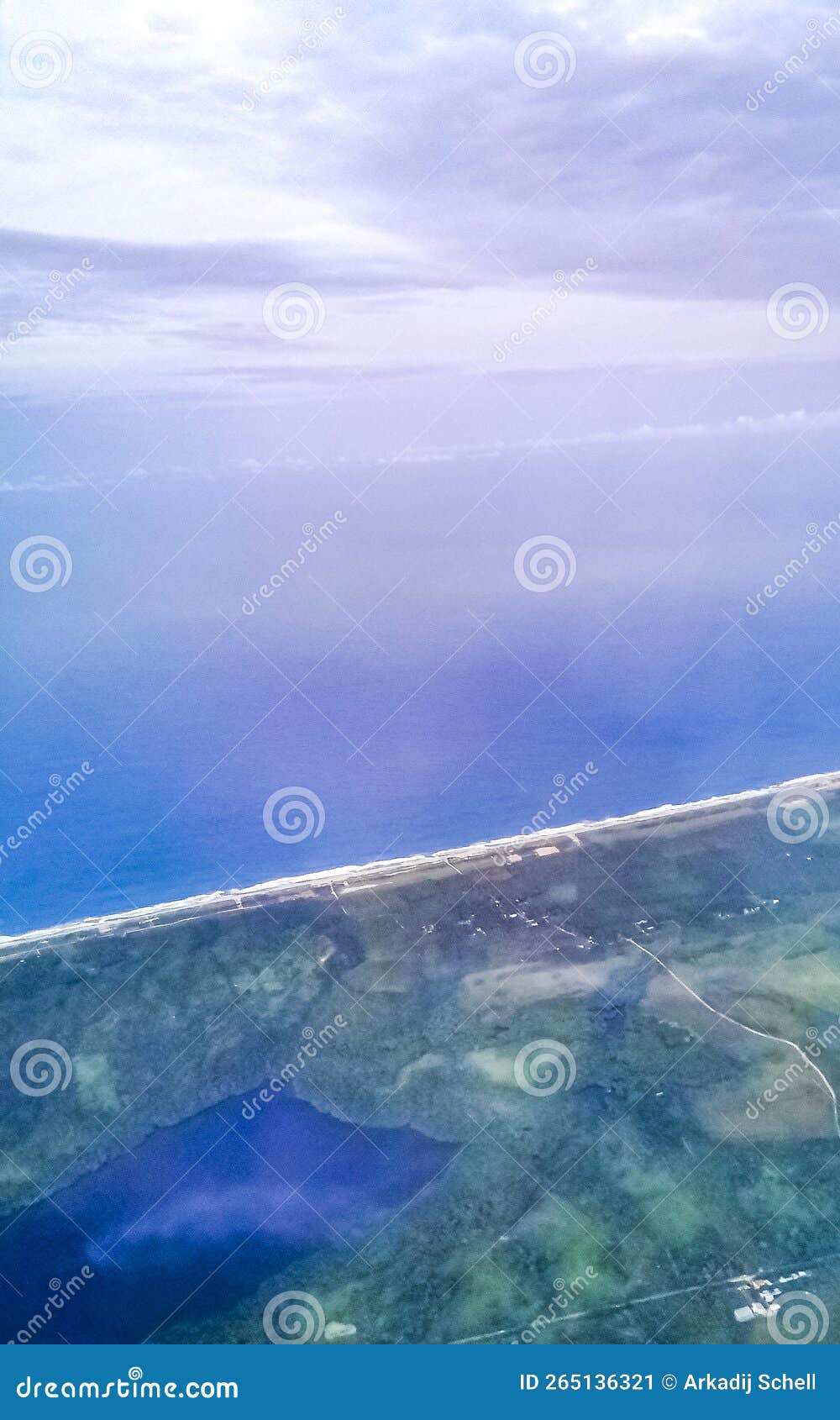 Flying in Plane Over Coast of Oaxaca Mexico Stock Image - Image of ...