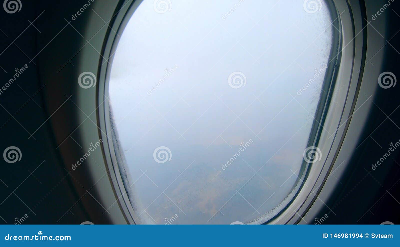 Flying Plane with a View on a Landscape from a Window. Stock Footage ...