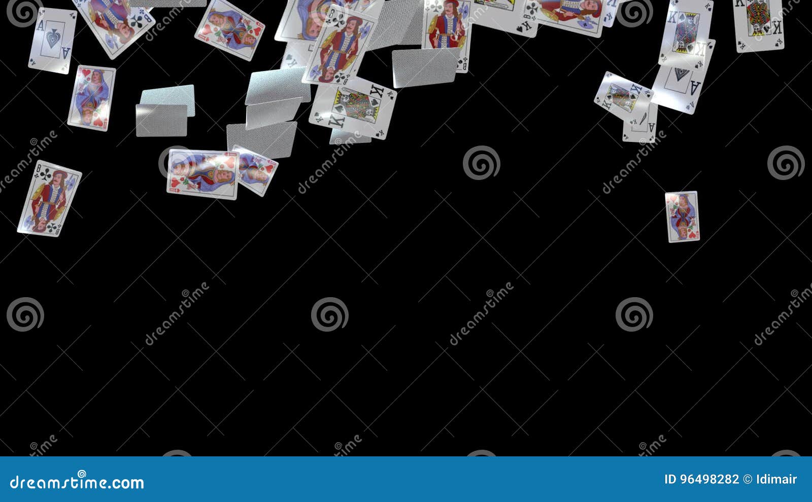 Flying Playing Cards Animation with Alpha Channel Stock Footage - Video ...