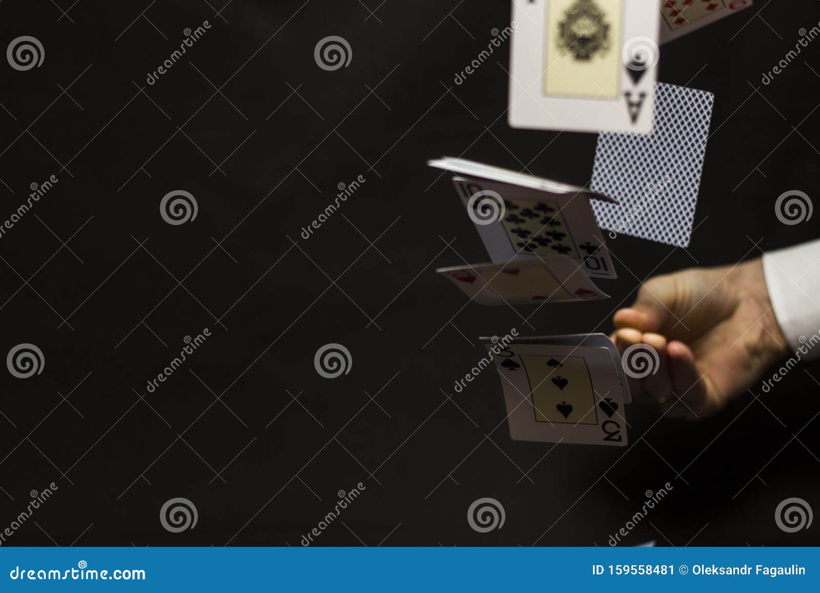Flying playing cards stock image. Image of chance, flying - 159558481