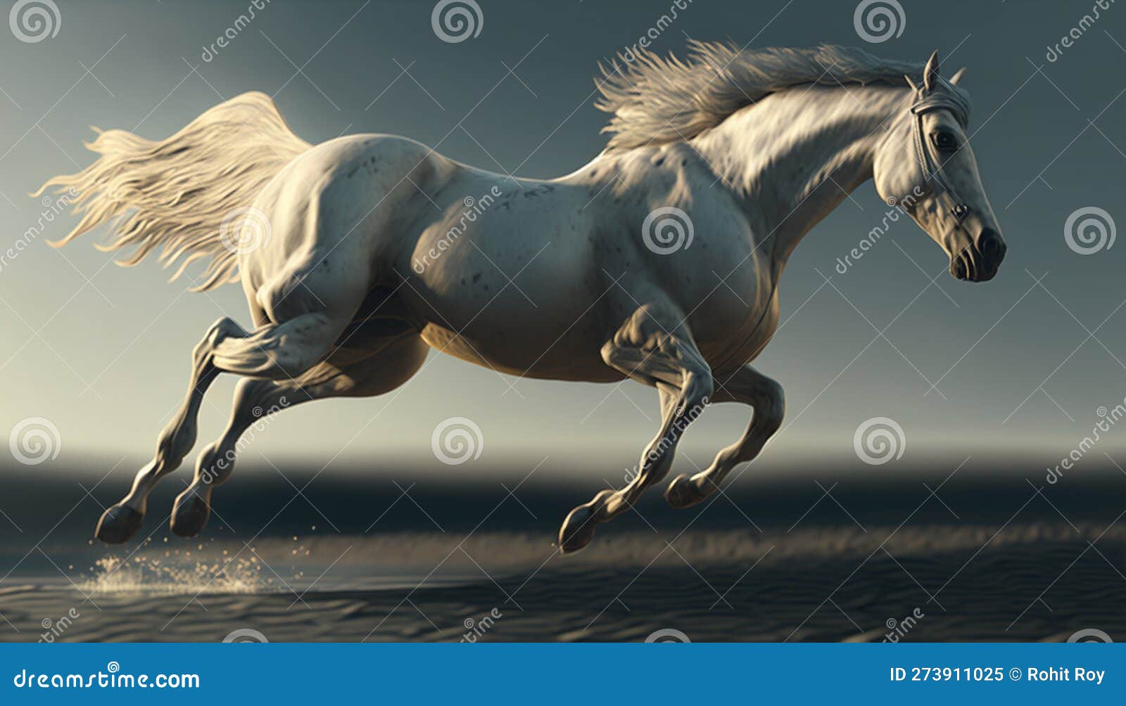 Flying pony photorealistic stock illustration. Illustration of vector ...