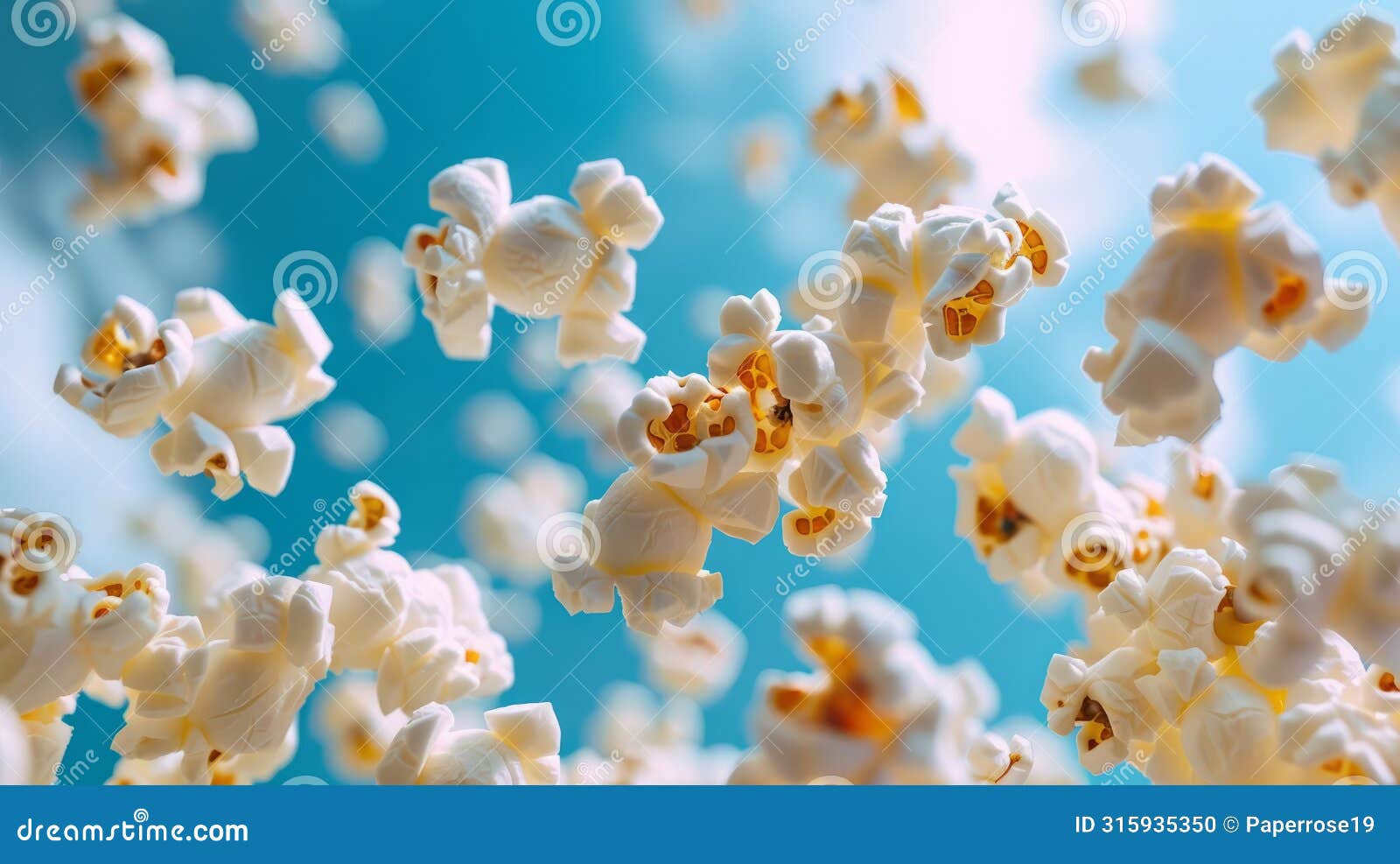 Flying popcorn art poser stock illustration. Illustration of abstract ...