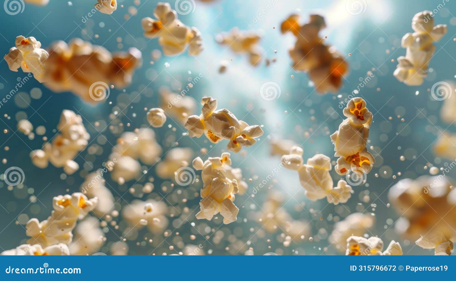 Flying popcorn stock illustration. Illustration of fresh - 315796672