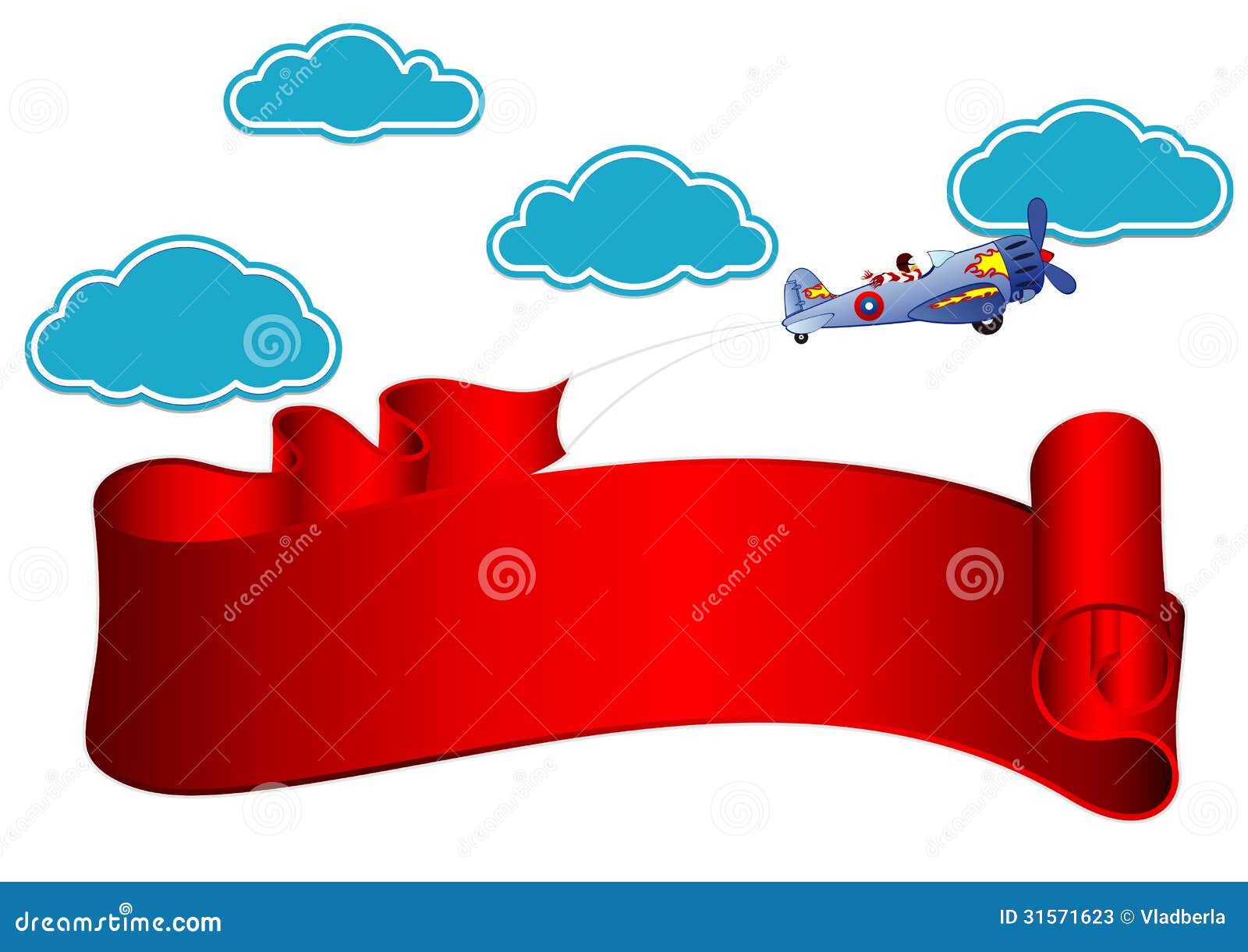 Flying Poster Vector Illustration | CartoonDealer.com #31571612
