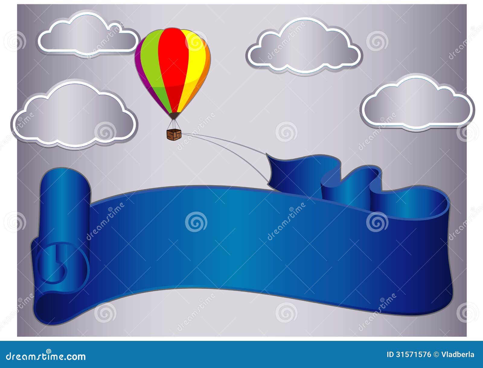 Flying Poster Vector Illustration | CartoonDealer.com #31571612