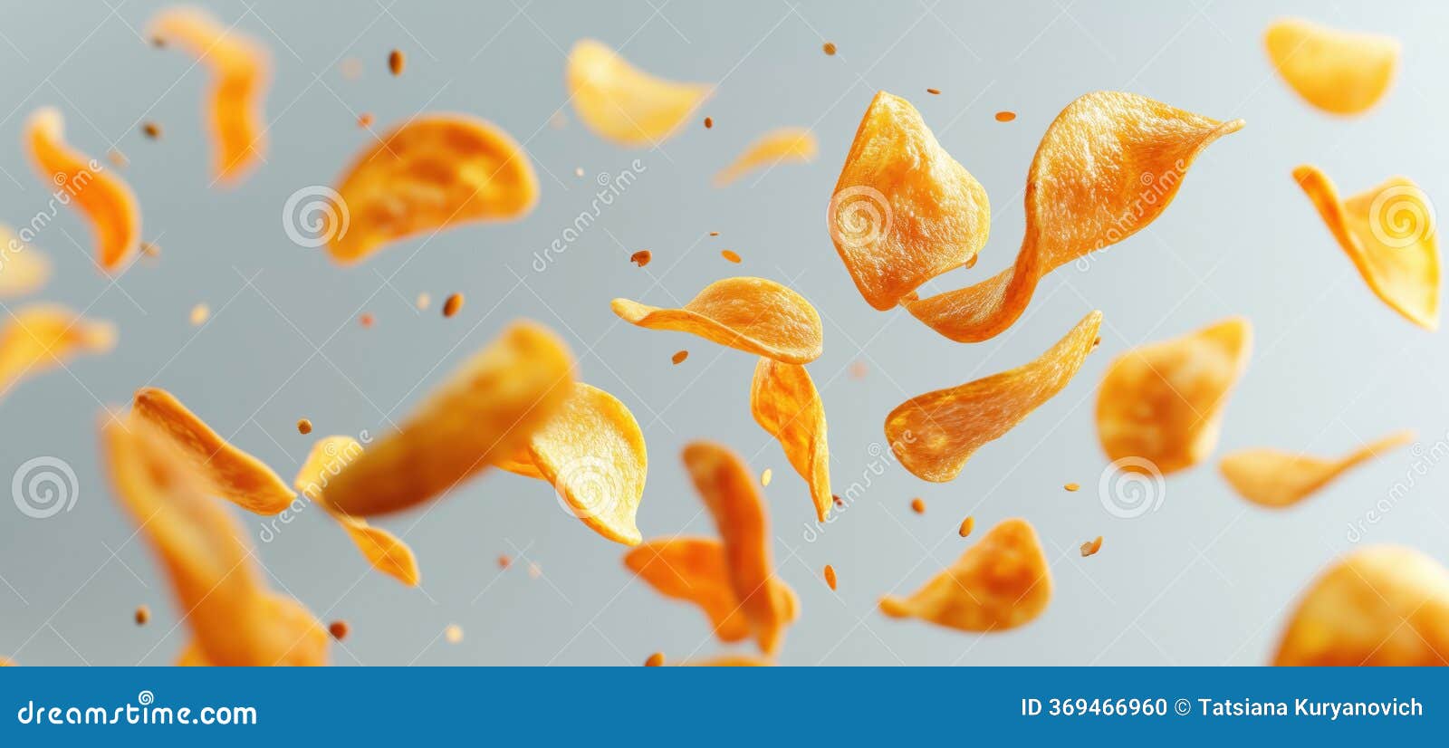 Flying Potato Chips Isolated On White Background With Golden Crisp ...