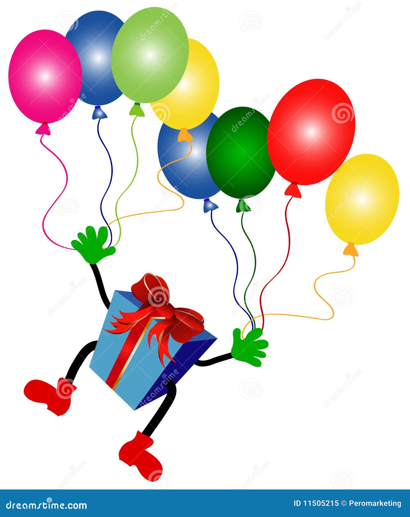 Flying present stock illustration. Illustration of symbol - 11505215