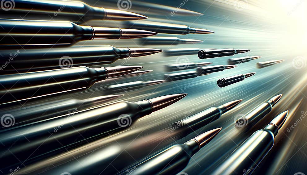 Flying Projectiles with a Blurred Background Emphasizing Speed and ...