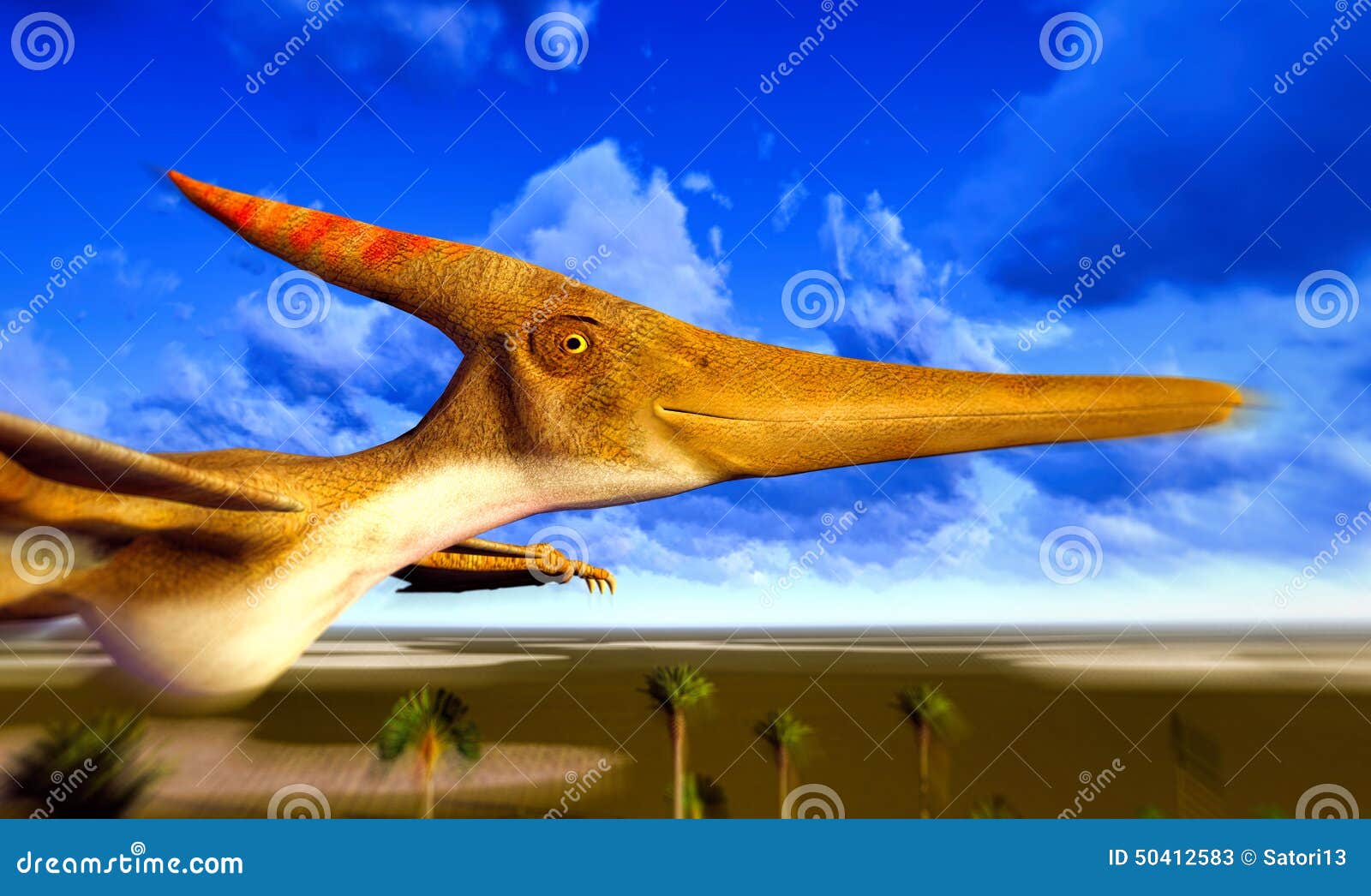 Flying pterodactyl stock image. Image of carnivore, gigantic - 50412583