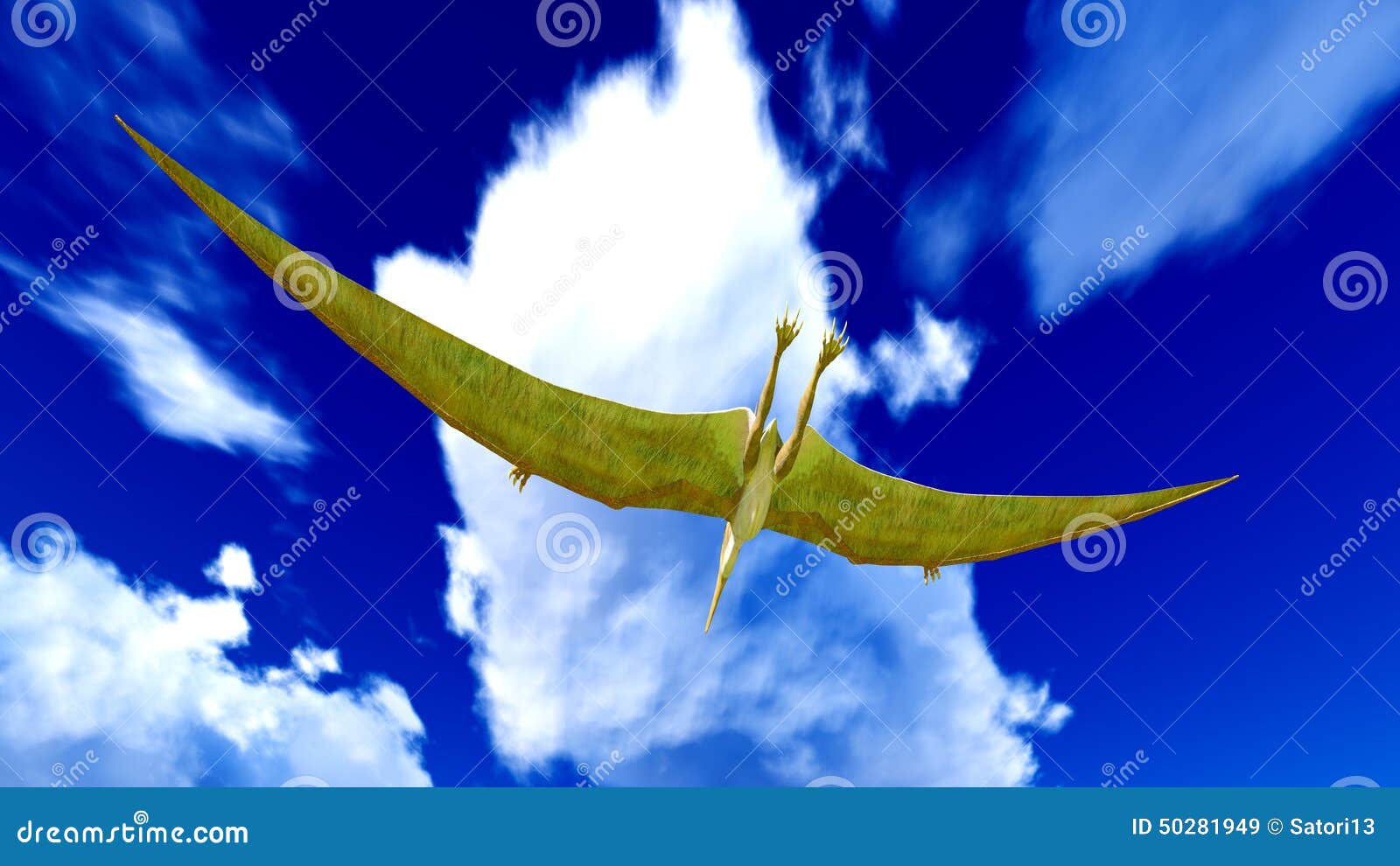 Flying pterodactyl stock illustration. Illustration of wildlife - 50281949