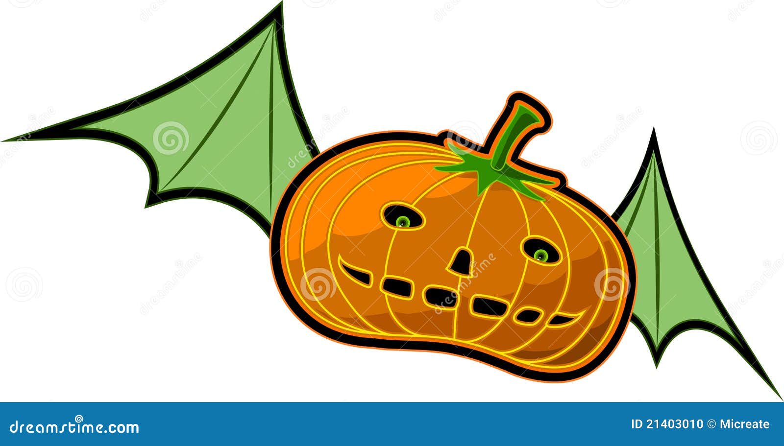 Flying Pumpkin stock vector. Illustration of party, cartoon - 21403010
