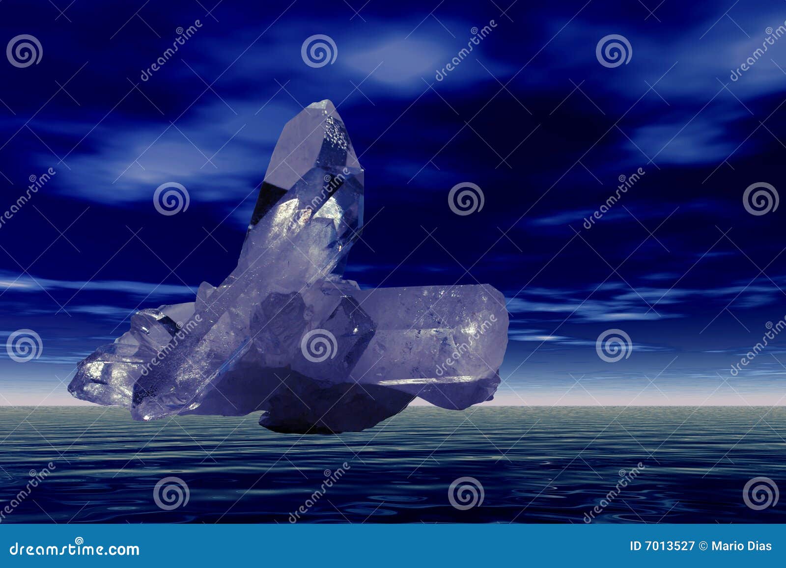 Flying quartz crystal stock illustration. Illustration of druse - 7013527