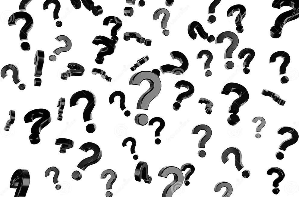 Flying question marks stock illustration. Illustration of communication ...