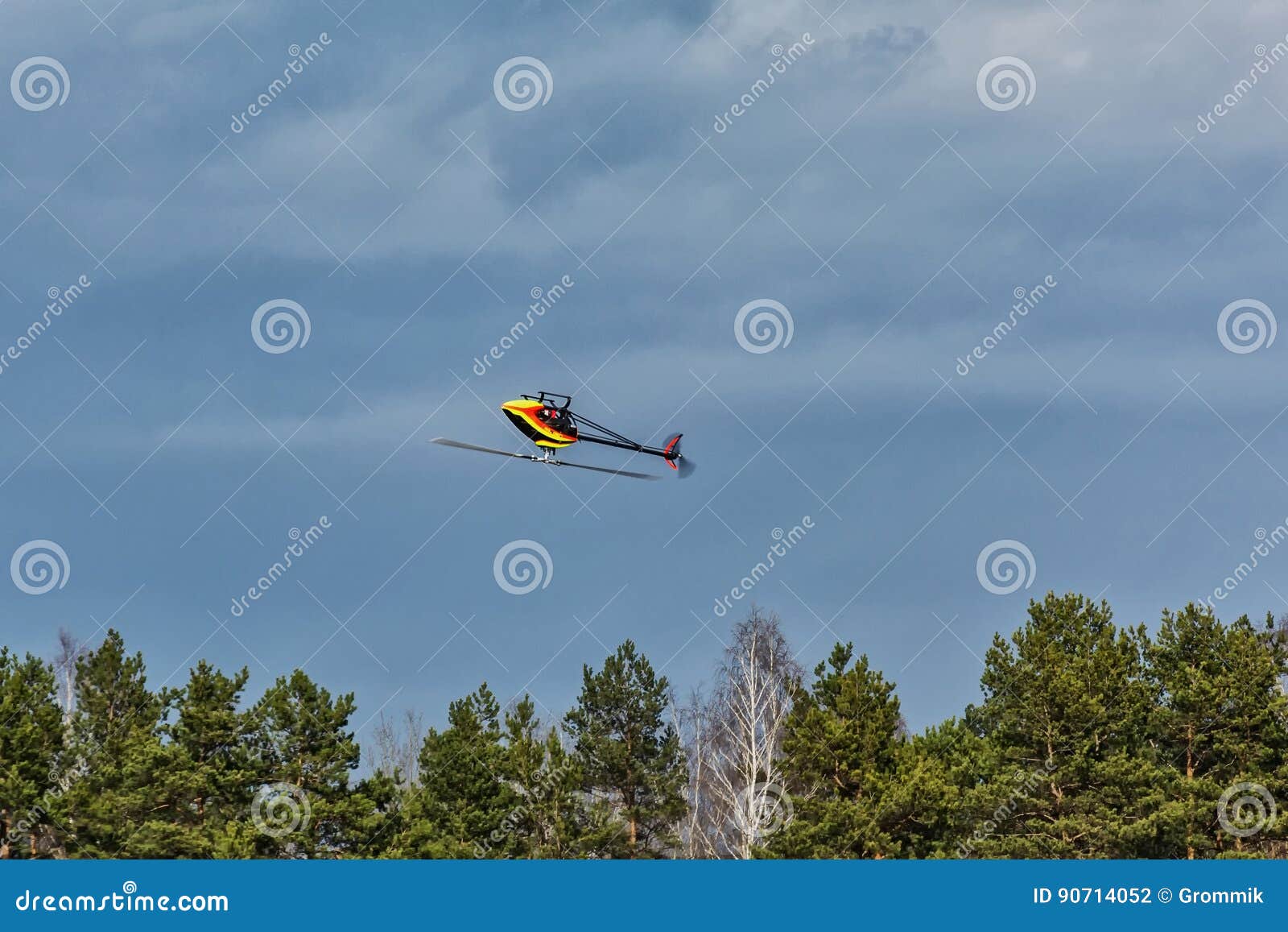 Flying Radio-controlled 3D Helicopter Down the Editorial Photography ...