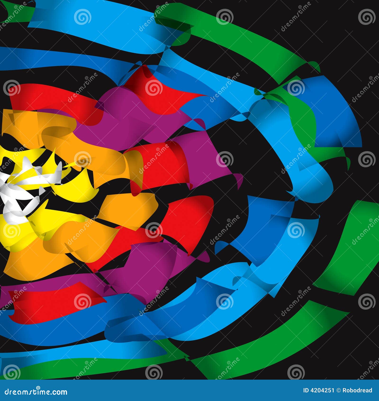 Flying Rainbow Colors (vector) Stock Vector - Illustration of celestial ...