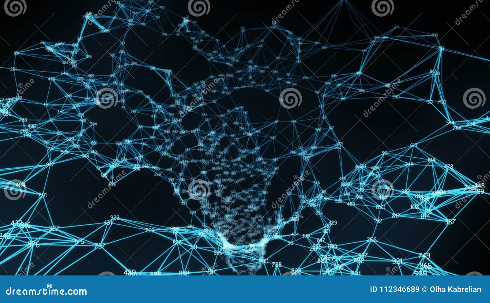 Flying through Random Digits Digital Plexus Tunnel Funnel Stock Video - Video of information ...