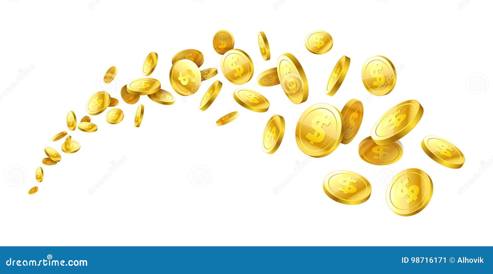 Realistic Gold Coin. 3d, Vector Illustration | CartoonDealer.com #93029893