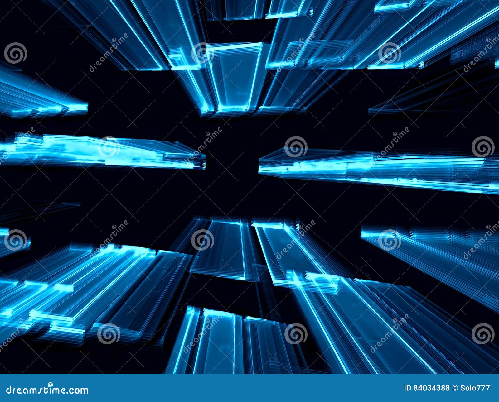 Flying Rectangles - Abstract Digitally Generated Image Stock ...