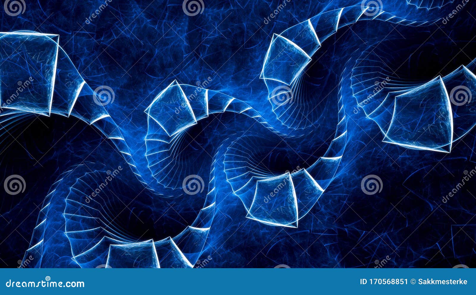 Flying Rectangles In Spiral Fractal Royalty-Free Stock Photography ...