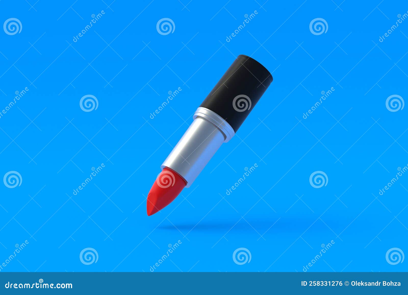 Flying Red Lipstick. Cosmetic Accessories Stock Illustration ...