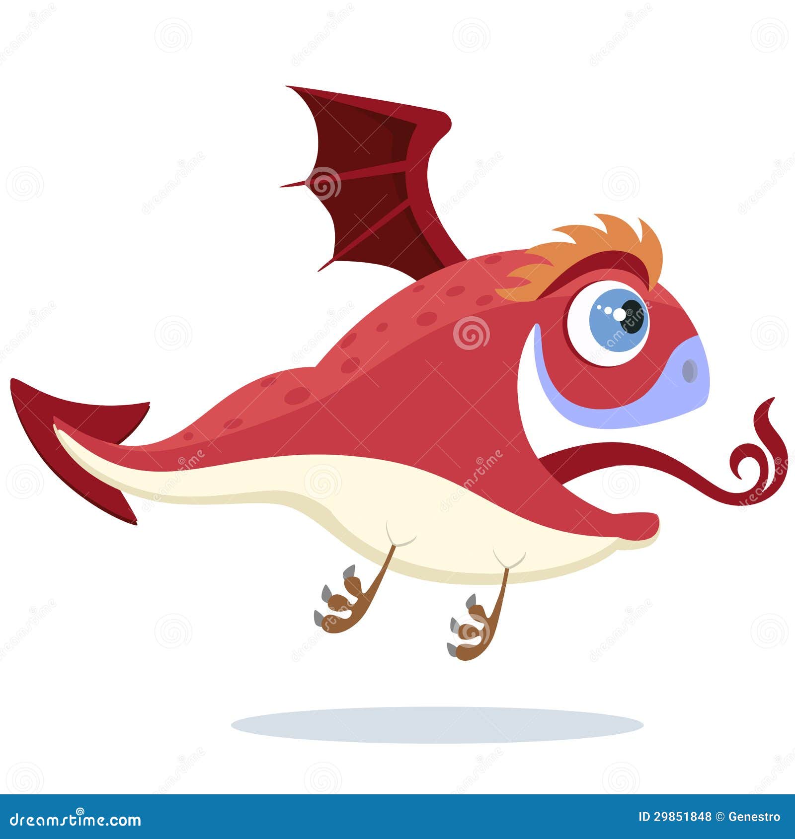 Red little dragon stock vector. Illustration of simple - 29851848