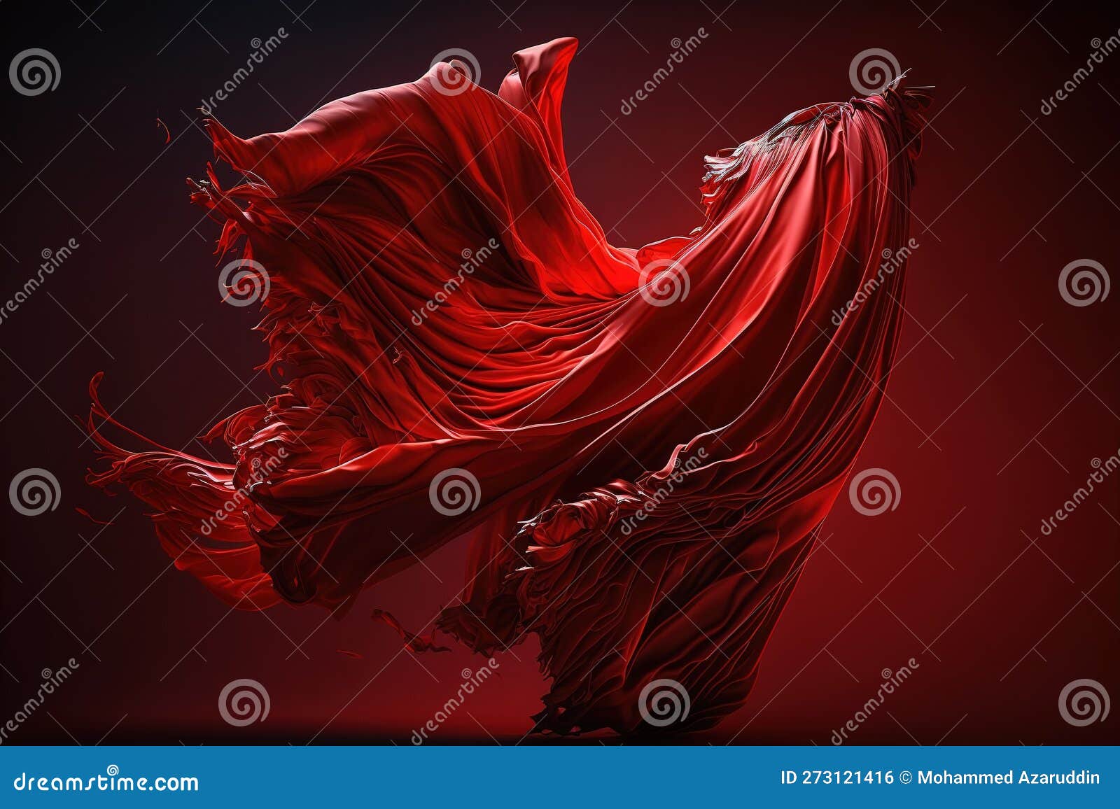 Flying Red Silk stock illustration. Illustration of chiffon - 273121416