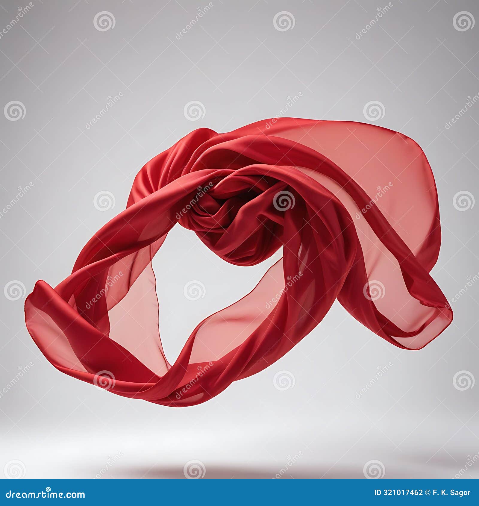 Flying Scarlet Red Silk Fabric Stock Illustration - Illustration of ...