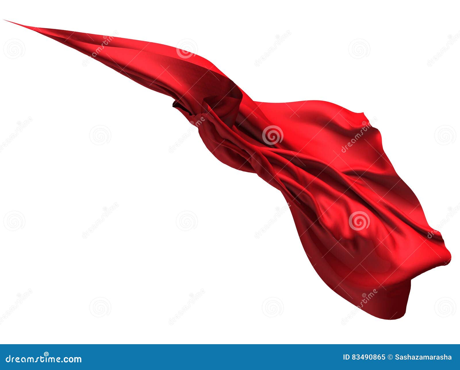 Flying Red Silk Textile Fabric Flag Background Stock Illustration ...