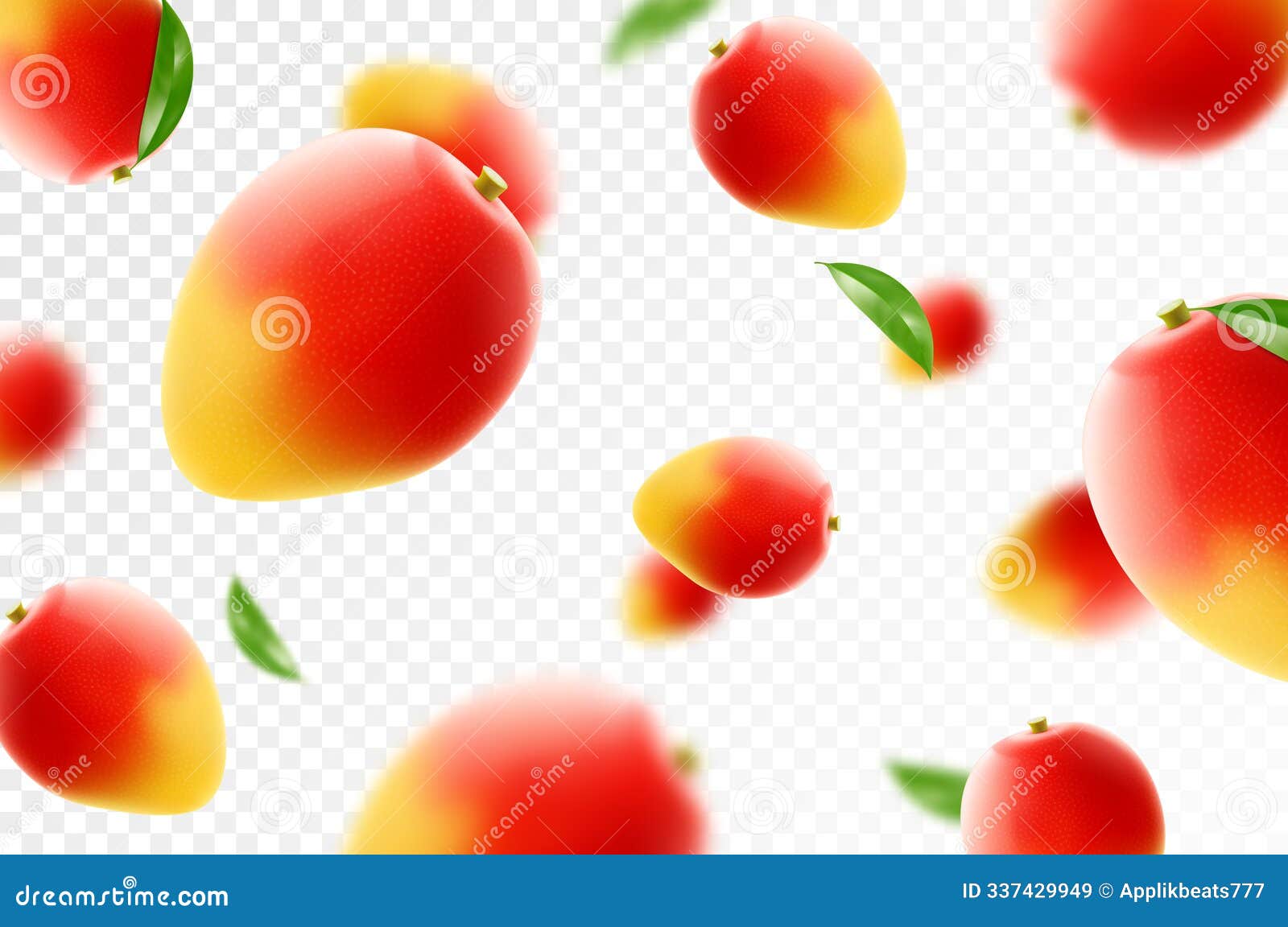 Flying Ripe Mango. Bright Advertising Background Falling Juicy Fruit ...