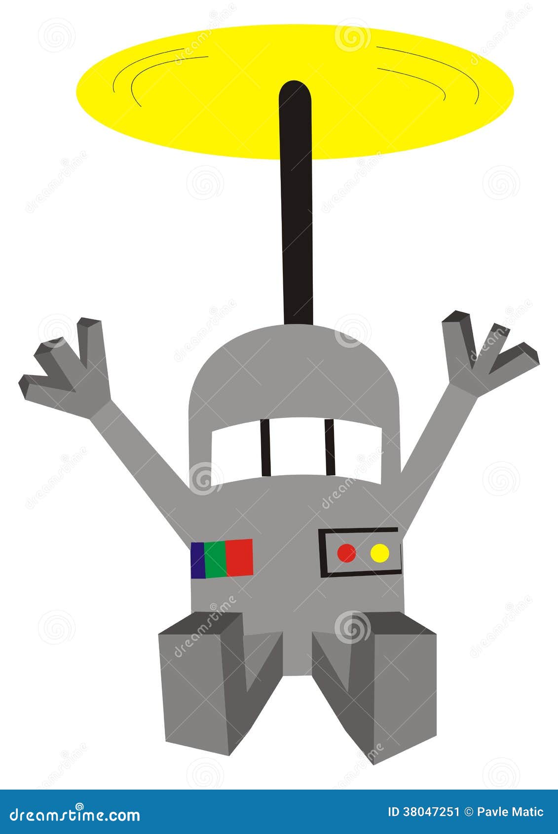Flying robot stock vector. Illustration of cute, elises - 38047251