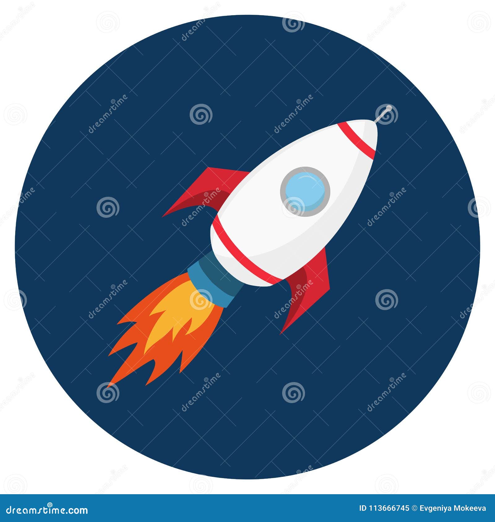 Flying Rocket. Business Concept Startup or Launch Stock Vector ...
