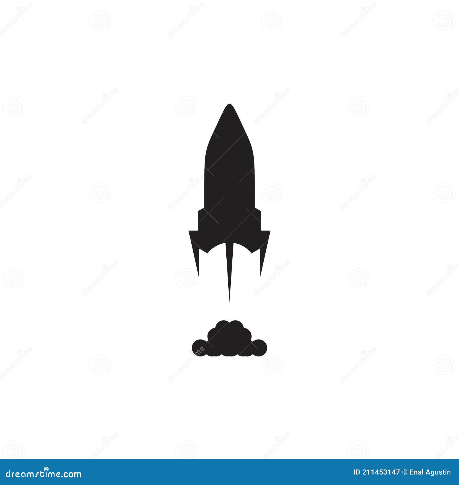 Flying Rocket Logo Design Template Stock Vector - Illustration of ...