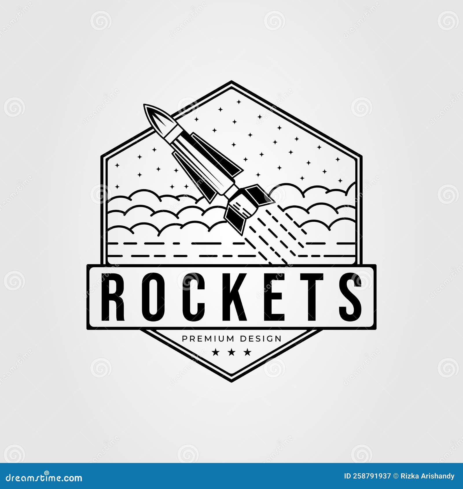 Flying Rocket or Missile Launcher Logo Vector Illustration Design Stock ...
