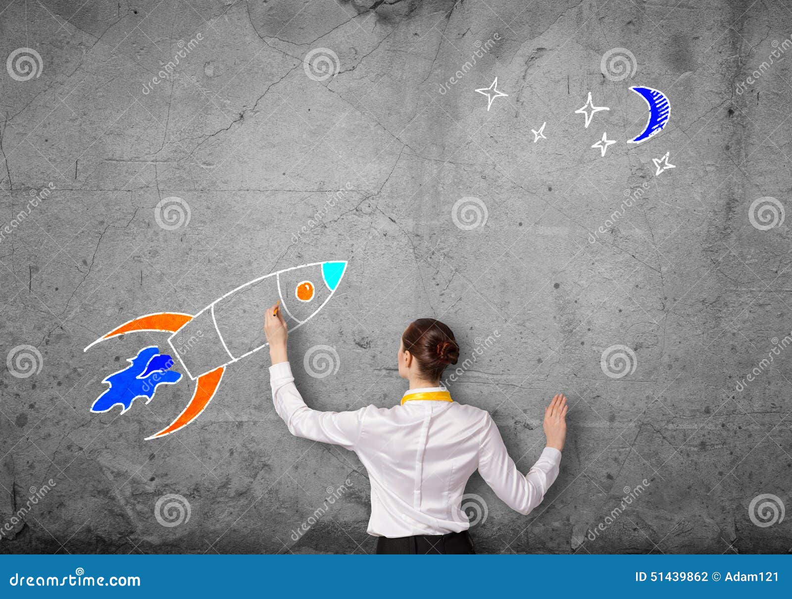 Flying rocket stock photo. Image of caucasian, conceptual - 51439862